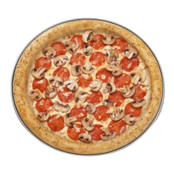 ¡Deliciosa pizza de pepperoni y champiñones que te encantará! 🍕