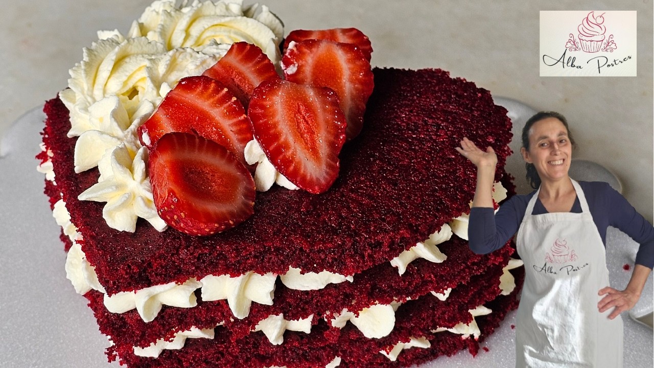 ¡Red Velvet Bizcocho IMPRESIONANTE! 🤤Receta SECRETA🍰